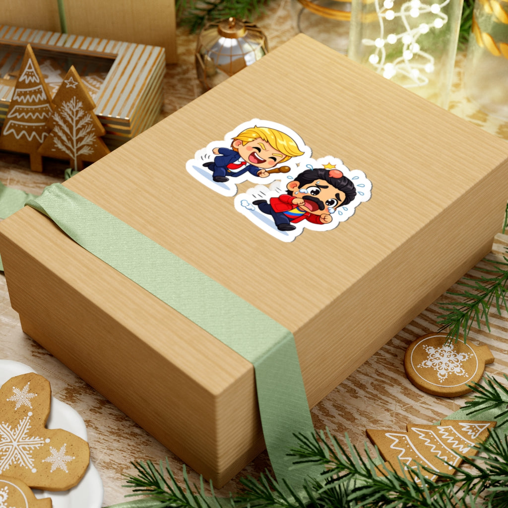 Chibi Donald Trump x Maduro Kiss-Cut Sticker Set — Funny Meme Stickers ...